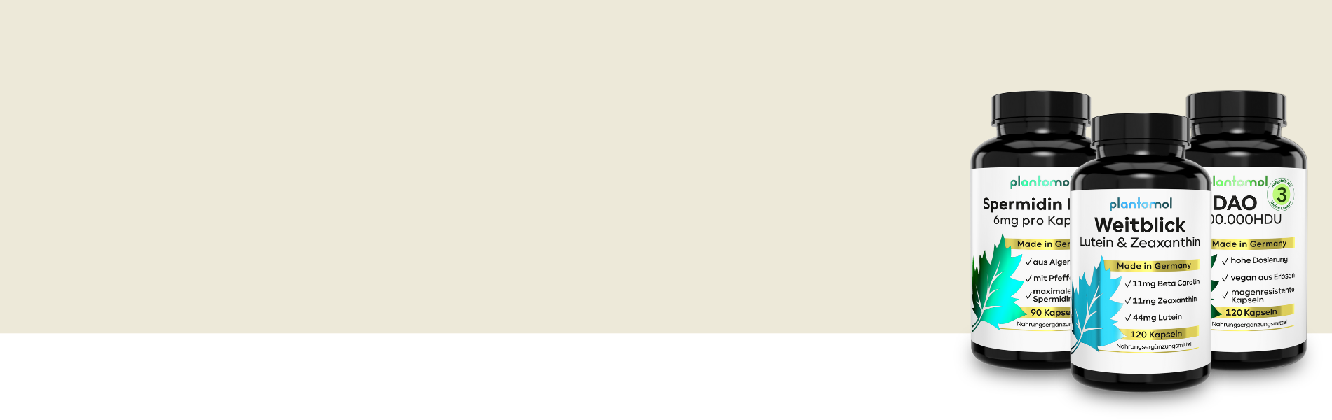 plantomol – hochwertige & reine Nahrungsergänzungsmittel für Dich